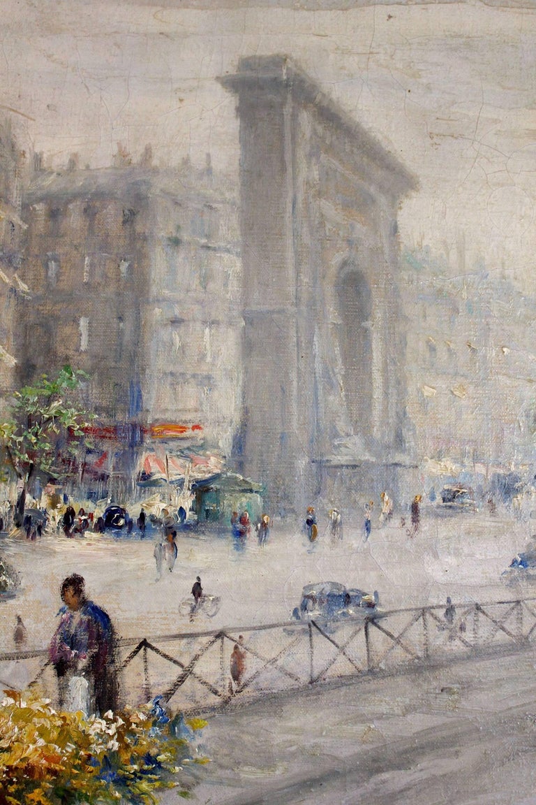 Paul Gagni - "Porte St. Denis" 20th Century Parisian City Scape French ...