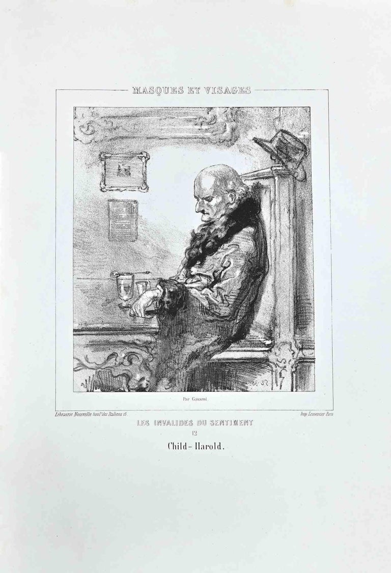 Paul Gavarni - Child-Harold - Original Lithograph by Paul Gavarni ...