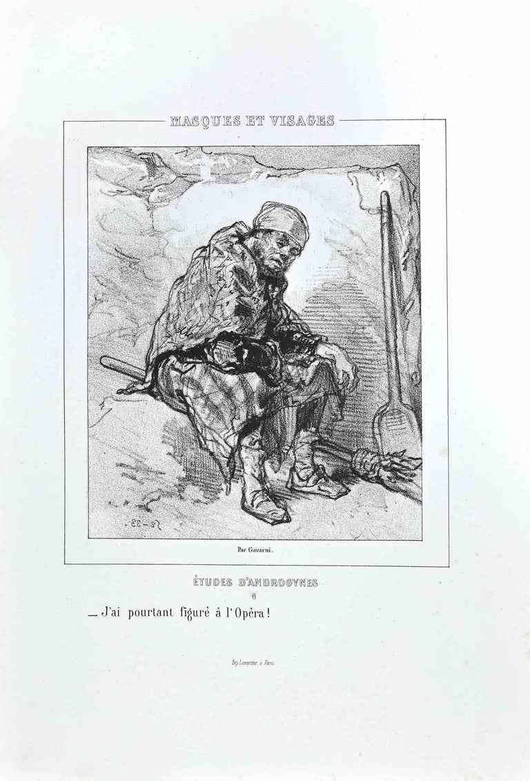 Paul Gavarni - Études D'Androgynes - Original Lithograph by Paul ...