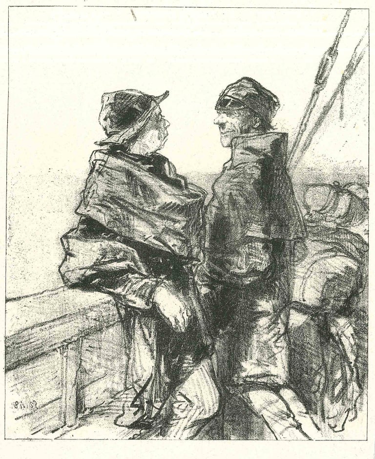 Fishermen - Original Lithograph after Paul Gavarni - 1881 For Sale at ...