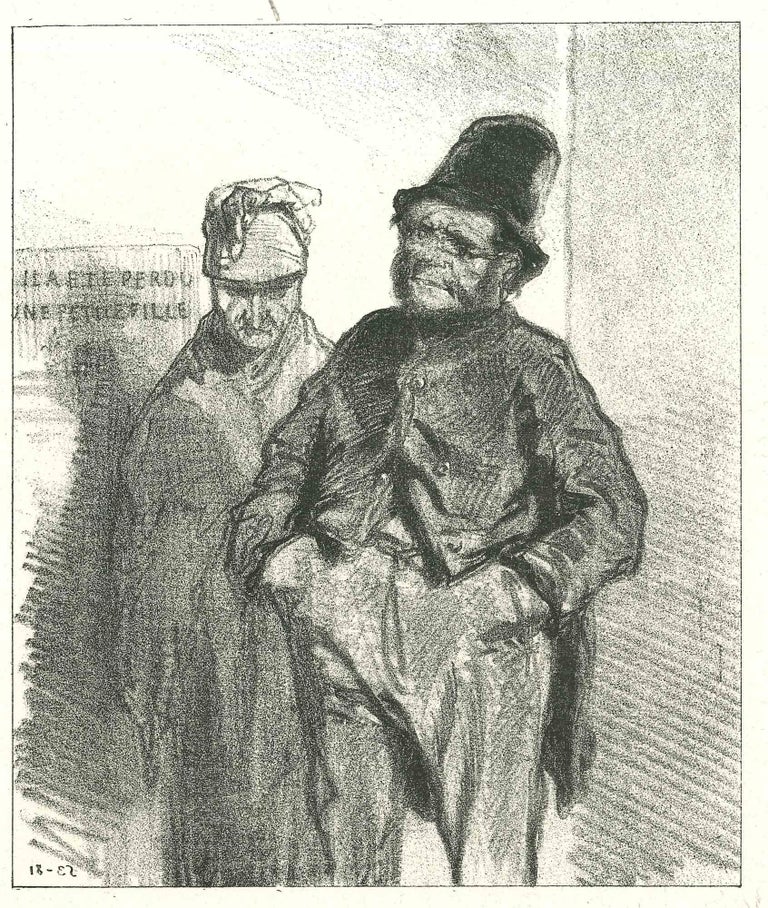 Gentelmen - Original Lithograph after Paul Gavarni - 1881 For Sale at ...