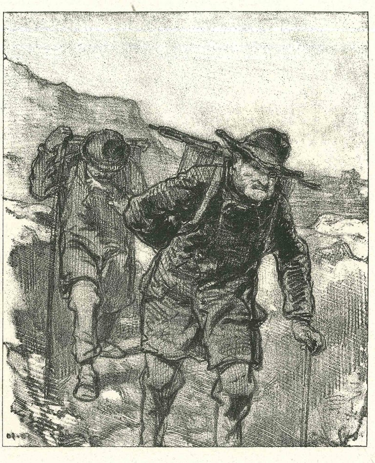 Mountaineers - Original Lithograph after Paul Gavarni - 1881 For Sale ...