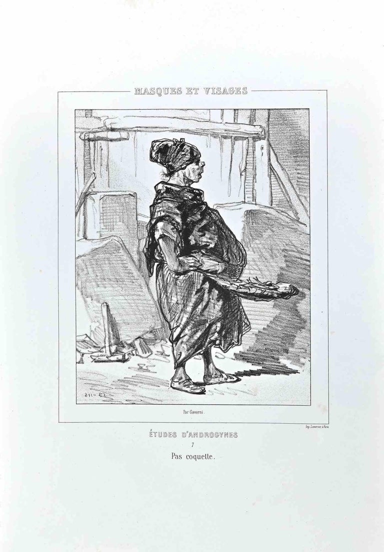 Paul Gavarni - Pas Coquette - Original Lithograph by Paul Gavarni ...