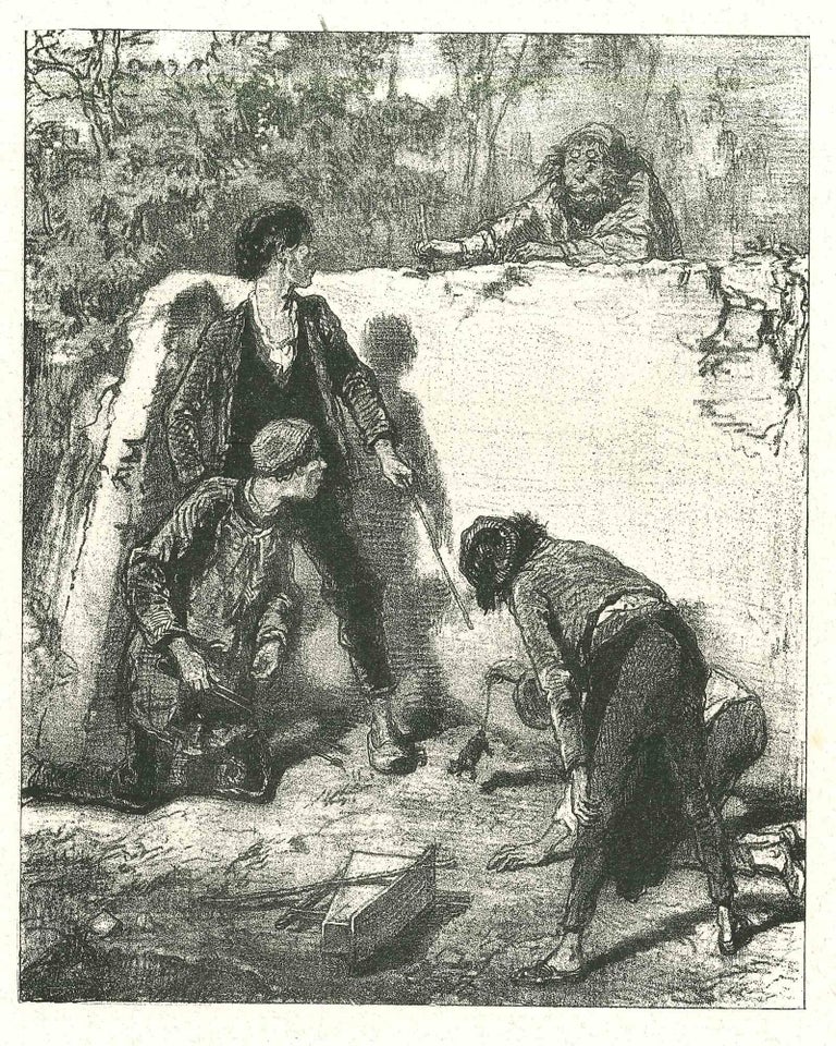 Playing - Original Lithograph by Paul Gavarni - 1881 For Sale at 1stDibs