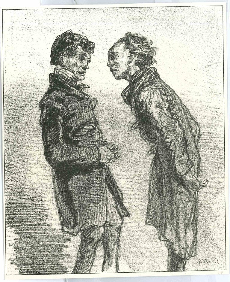 Paul Gavarni - Stern Looking - Original Lithograph by Paul Gavarni ...