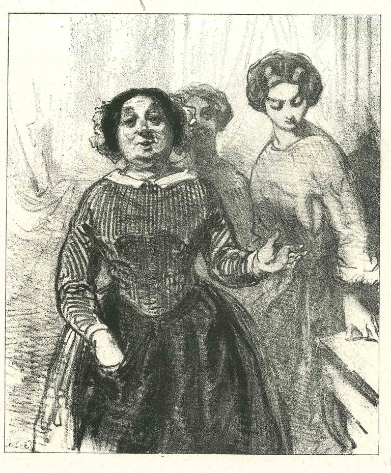The Accompanying - Original Lithograph by Paul Gavarni - 1881 For Sale ...