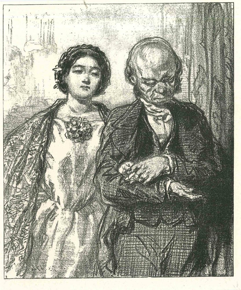 Paul Gavarni - The Companionship - Original Lithograph by Paul Gavarni ...