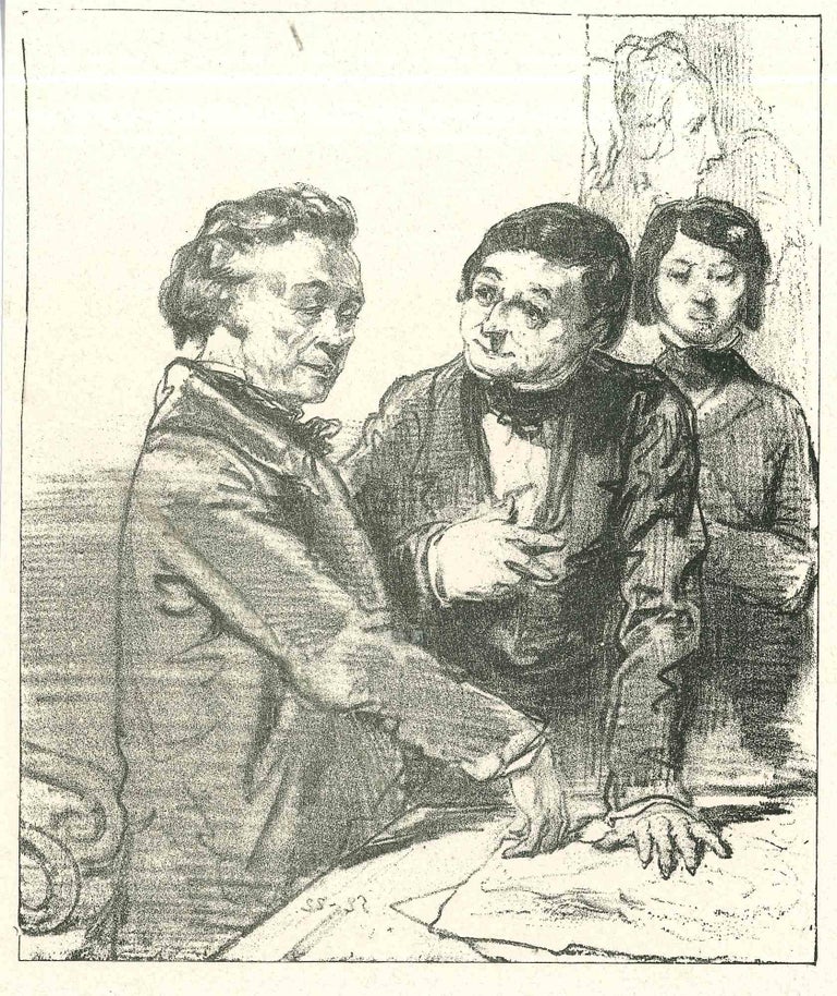 Paul Gavarni - The Convincing - Original Lithograph by Paul Gavarni ...