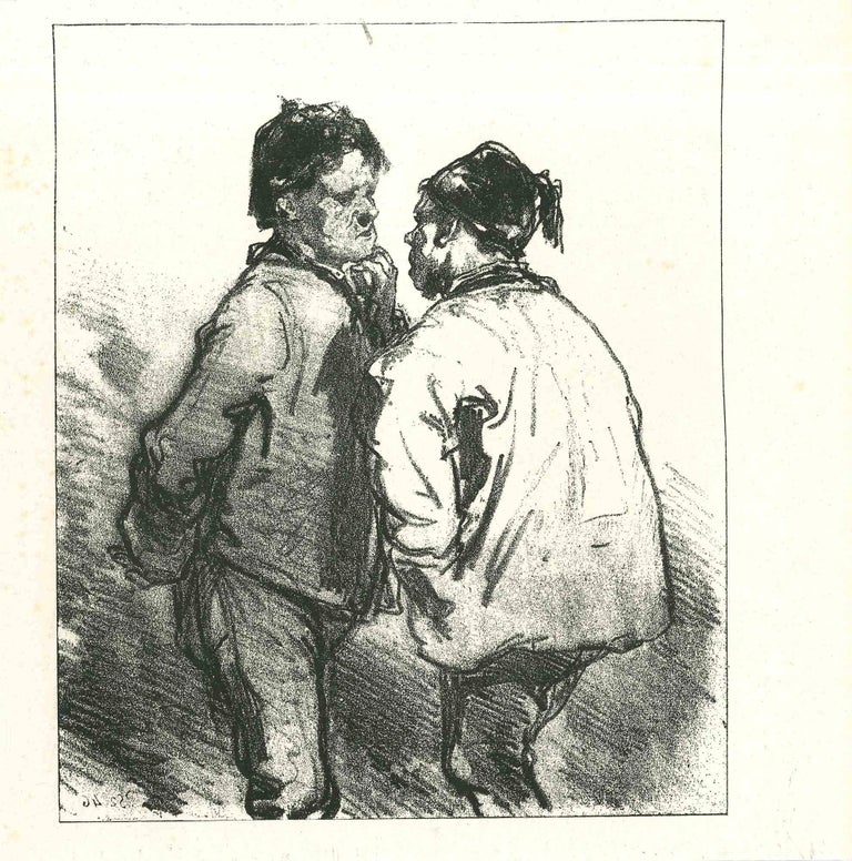 The Men - Original Lithograph by Paul Gavarni - 1881 For Sale at 1stDibs