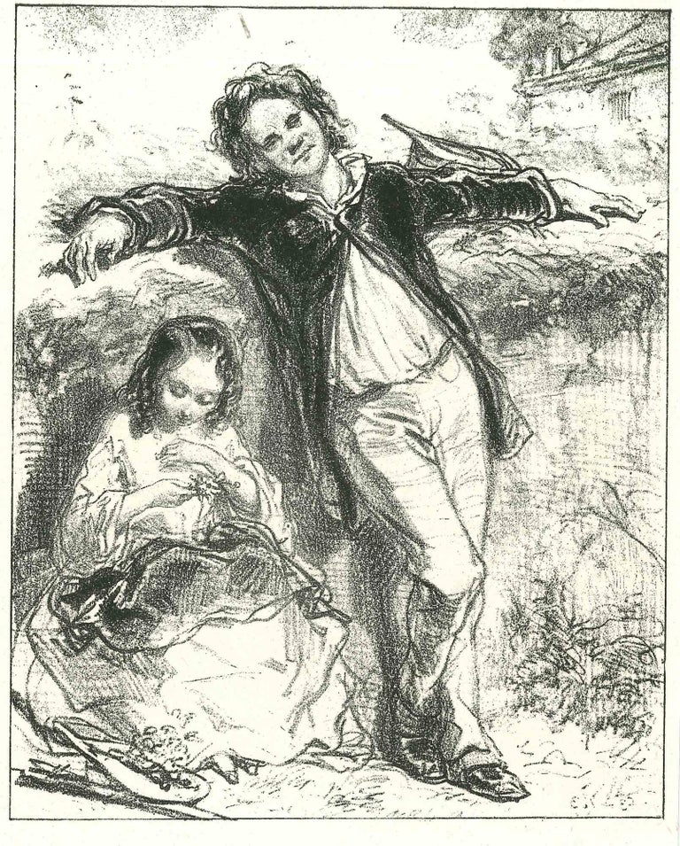 Paul Gavarni - The Rest - Original Lithograph by Paul Gavarni - 1881 ...