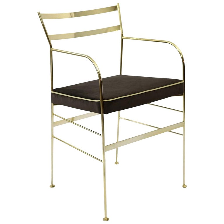Paul Gold and Chocolate Chair by Sotow For Sale at 1stDibs