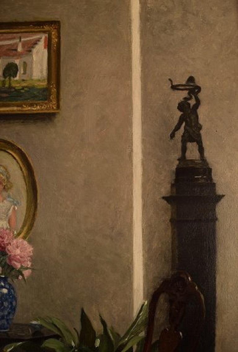 Paul Gustav Fischer '1860-1934', Denmark, Oil on Canvas, "The letter ...