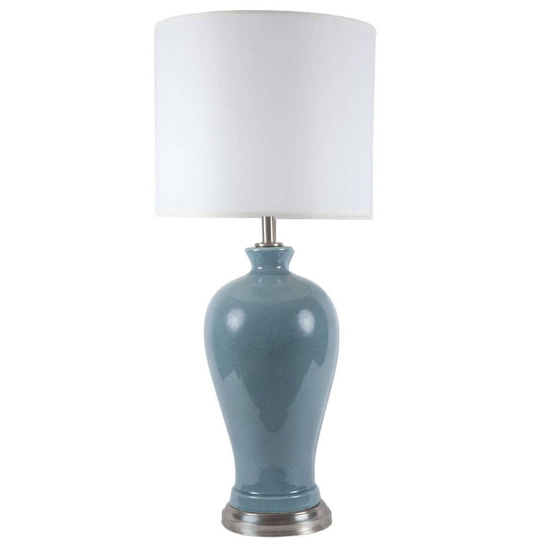 Paul Hanson Blue, Grey Porcelain Lamps at 1stDibs | blue grey lamps ...