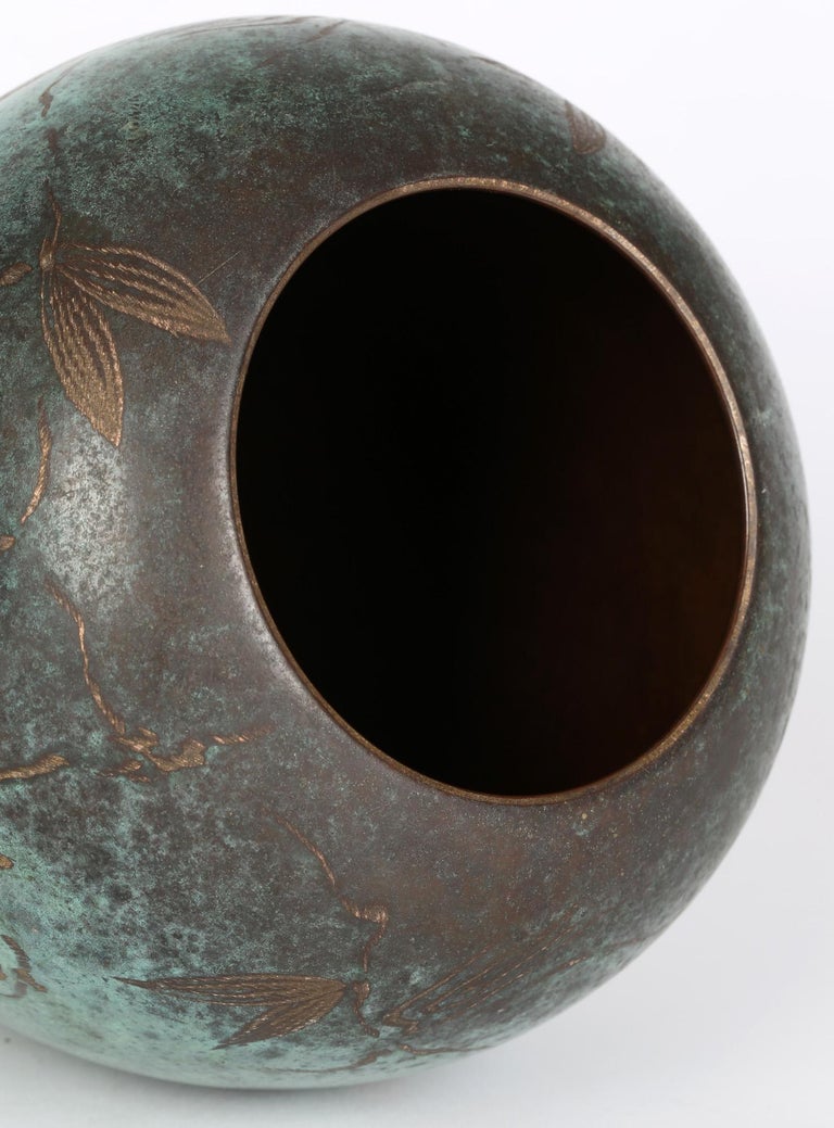 Paul Haustein for WMF Art Deco Patinated Bronze Ikora Vase For Sale at ...