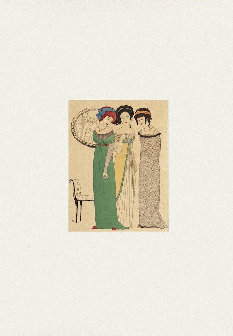 Paul Iribe - Three Models - Pochoir on Paper by Paul Iribe - 1908 For ...