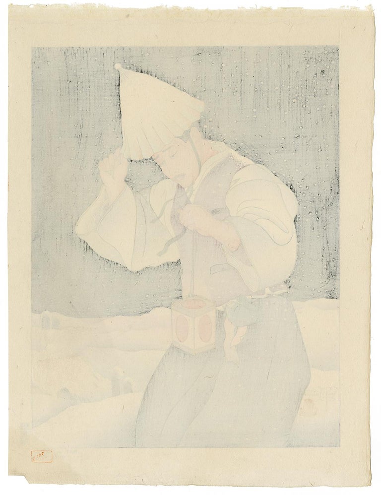 Paul Jacoulet - Snowy Night 'Korea' at 1stDibs | paul jacoulet prints