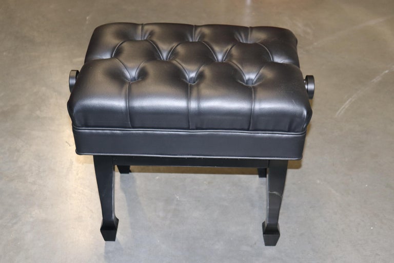 Paul Jansen Adjustable Gloss Black Lacquer Steinway Piano Bench Dated ...
