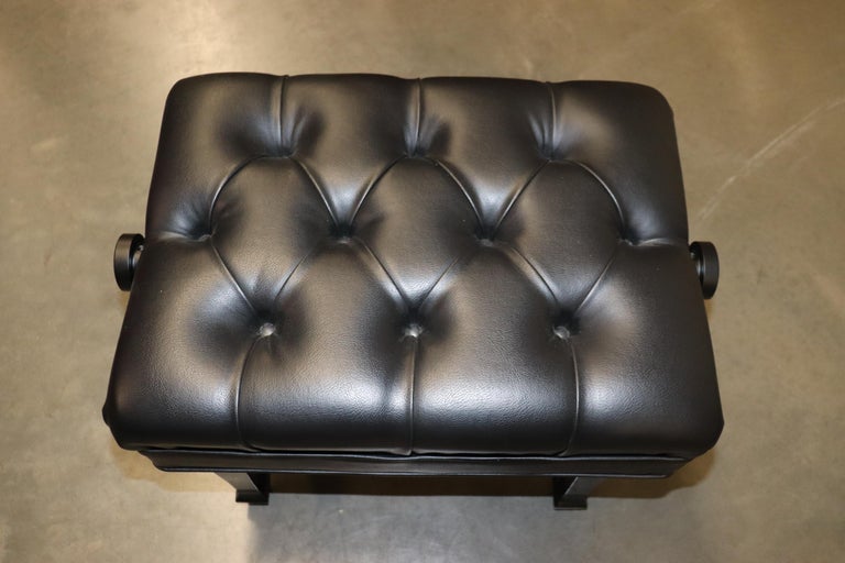 Paul Jansen Adjustable Gloss Black Lacquer Steinway Piano Bench Dated ...