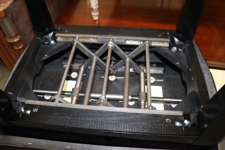 Paul Jansen Adjustable Gloss Black Lacquer Steinway Piano Bench Dated ...