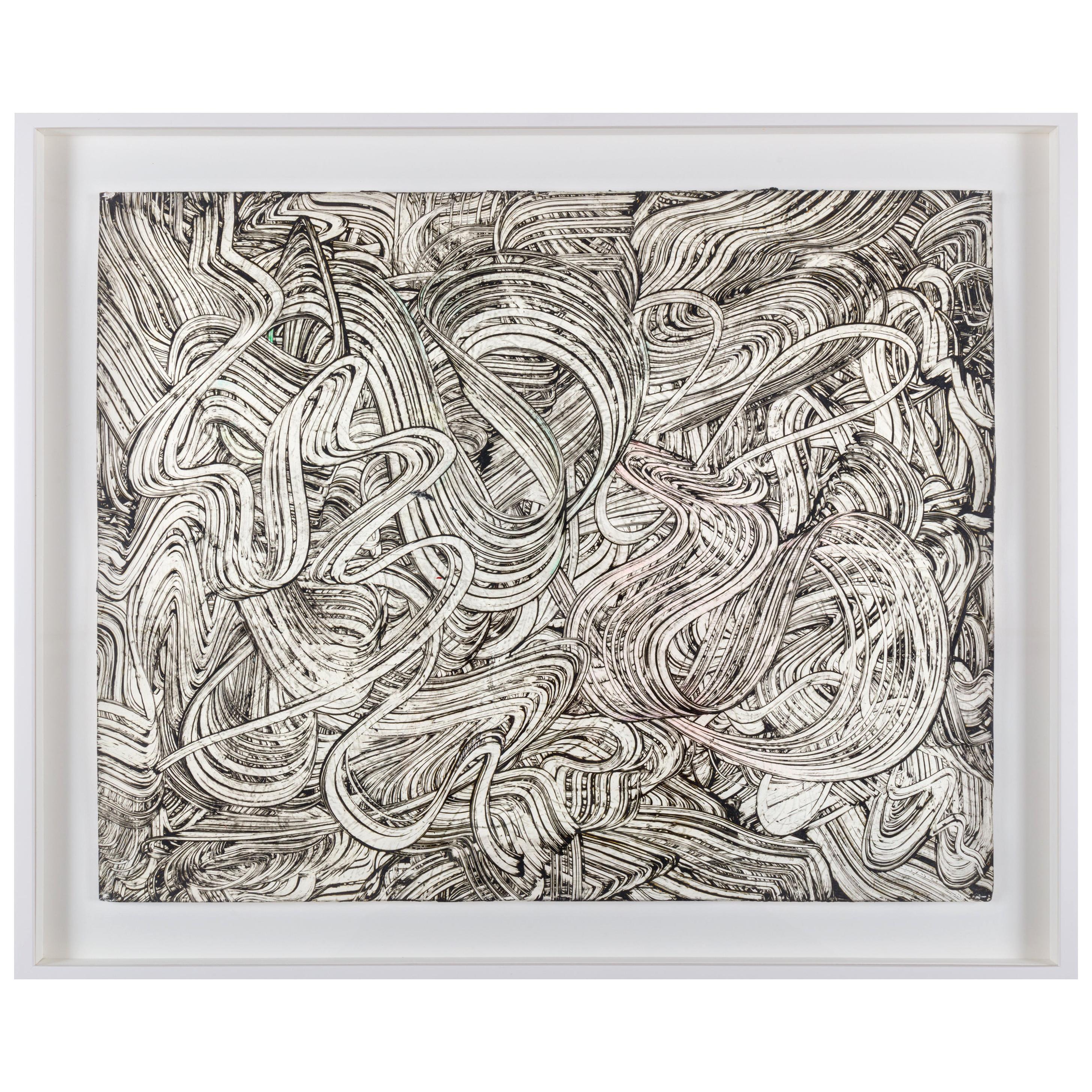 Paul Jansen Black and White Line Drawing on Paper, USA 1970s at 1stDibs