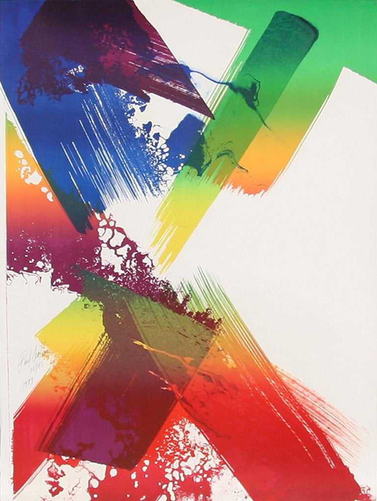 Paul Jenkins - Prism, Large Colorful Abstract Lithograph by Paul ...