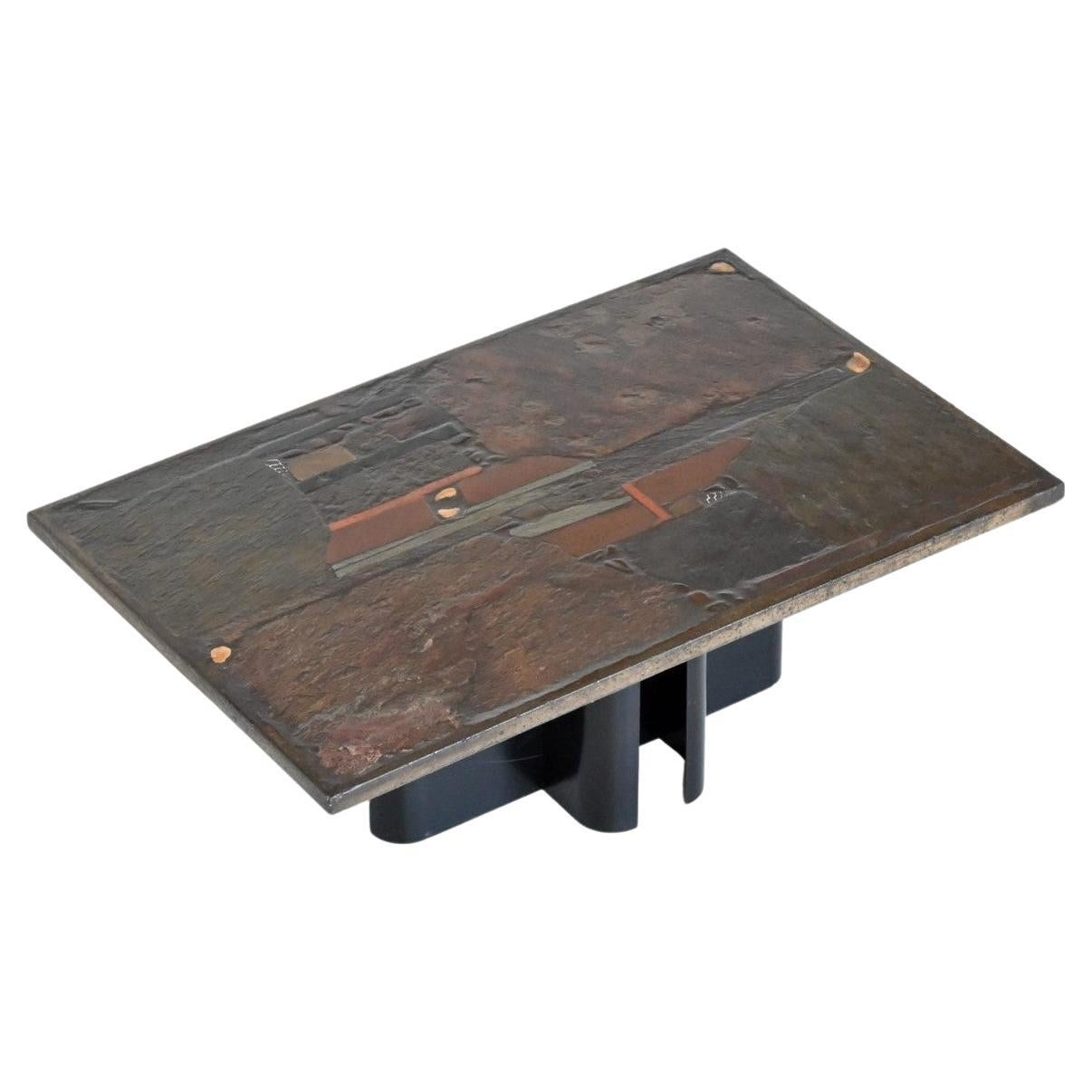 Paul Kingma brutalist rectangular coffee table artwork The Netherlands ...