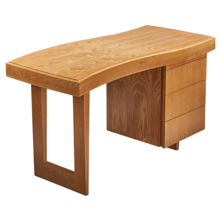 Paul Laszlo, Freeform Desk, Oak, Brown Saltman, USA, 1940s For Sale at ...
