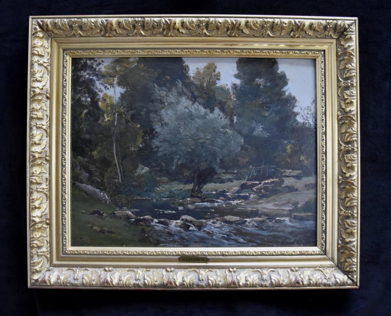 Paul Lecomte - Paul Lecomte (1842-1920) A Landscape with a river, Oil ...