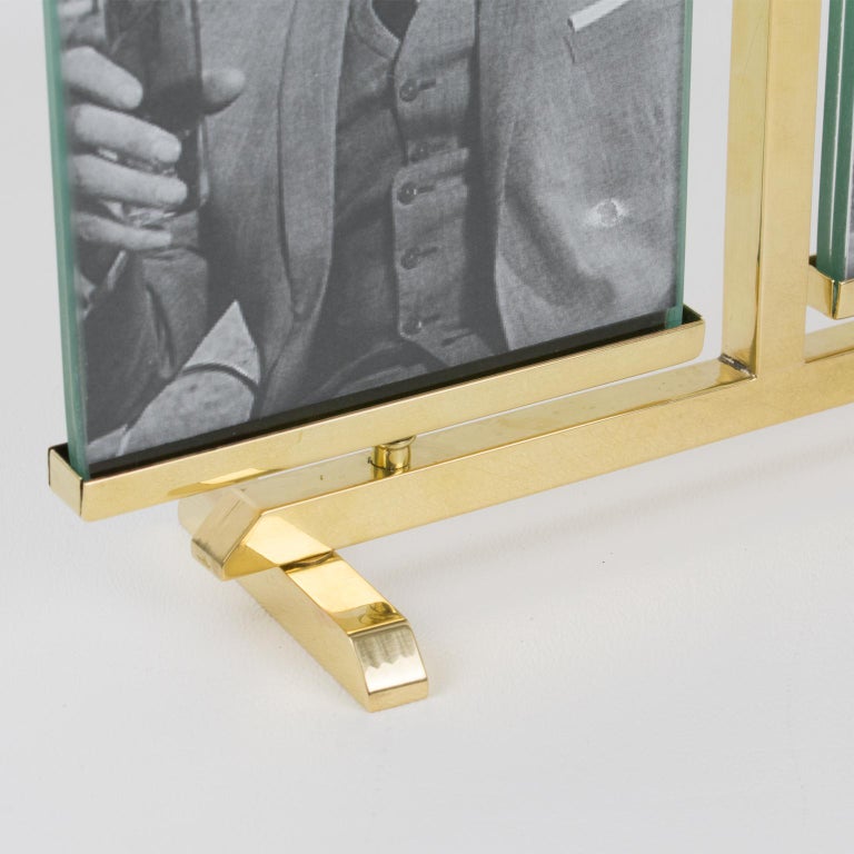 Paul Lobel Style 1930s Brass Picture Frame at 1stDibs