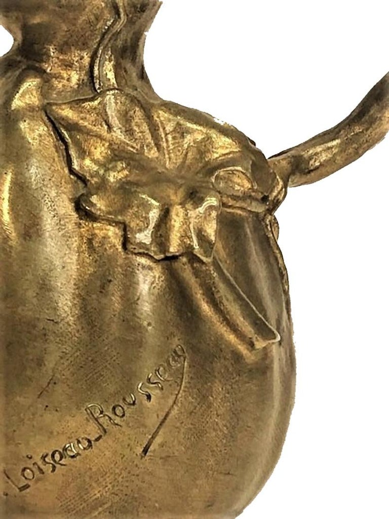 Paul Loiseau-Rousseau, French Art Nouveau Gilt Bronze Jug, Ca. 1900 For ...