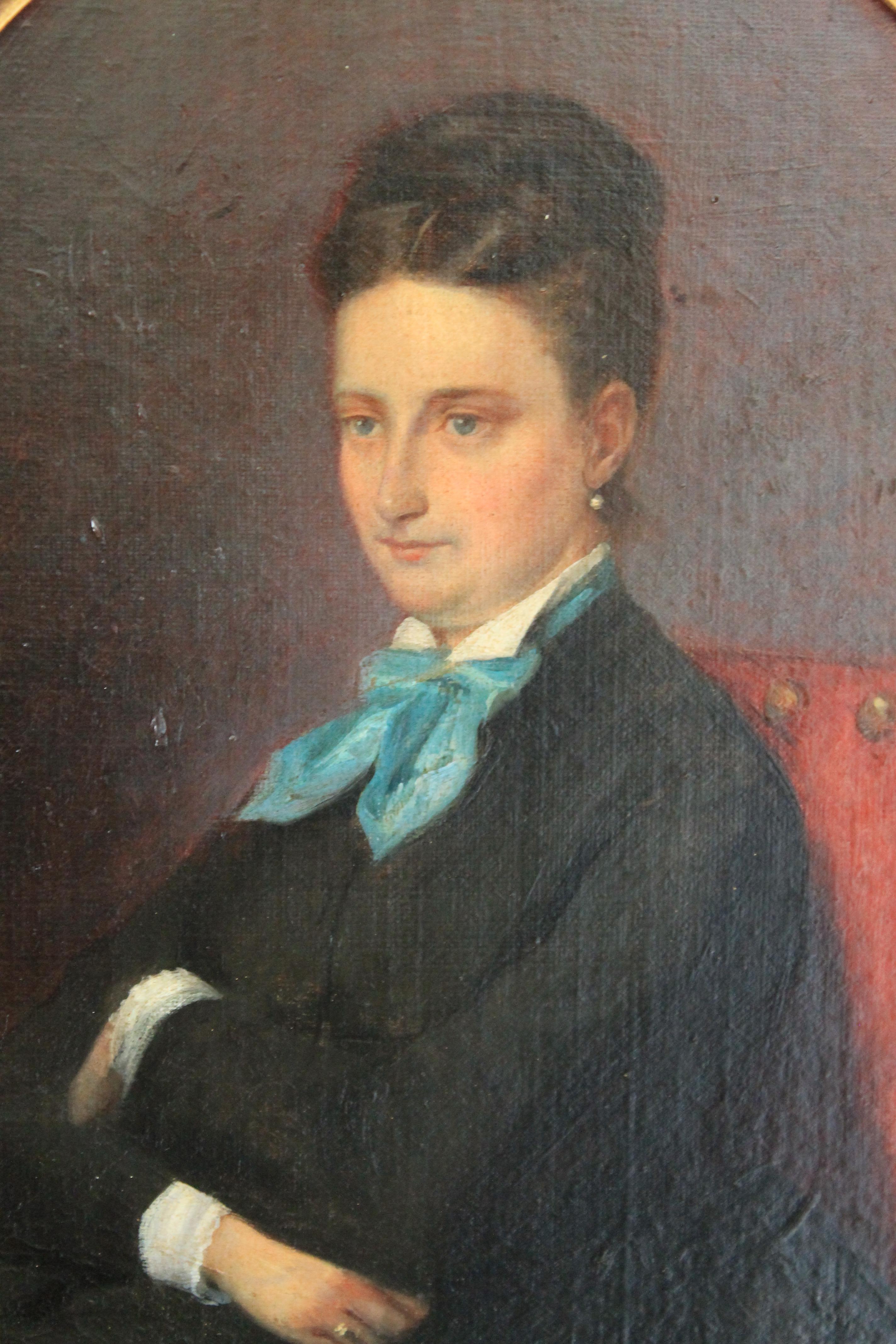 Paul Louis Léger Chardin - Portrait of a woman, French Antique portrait ...