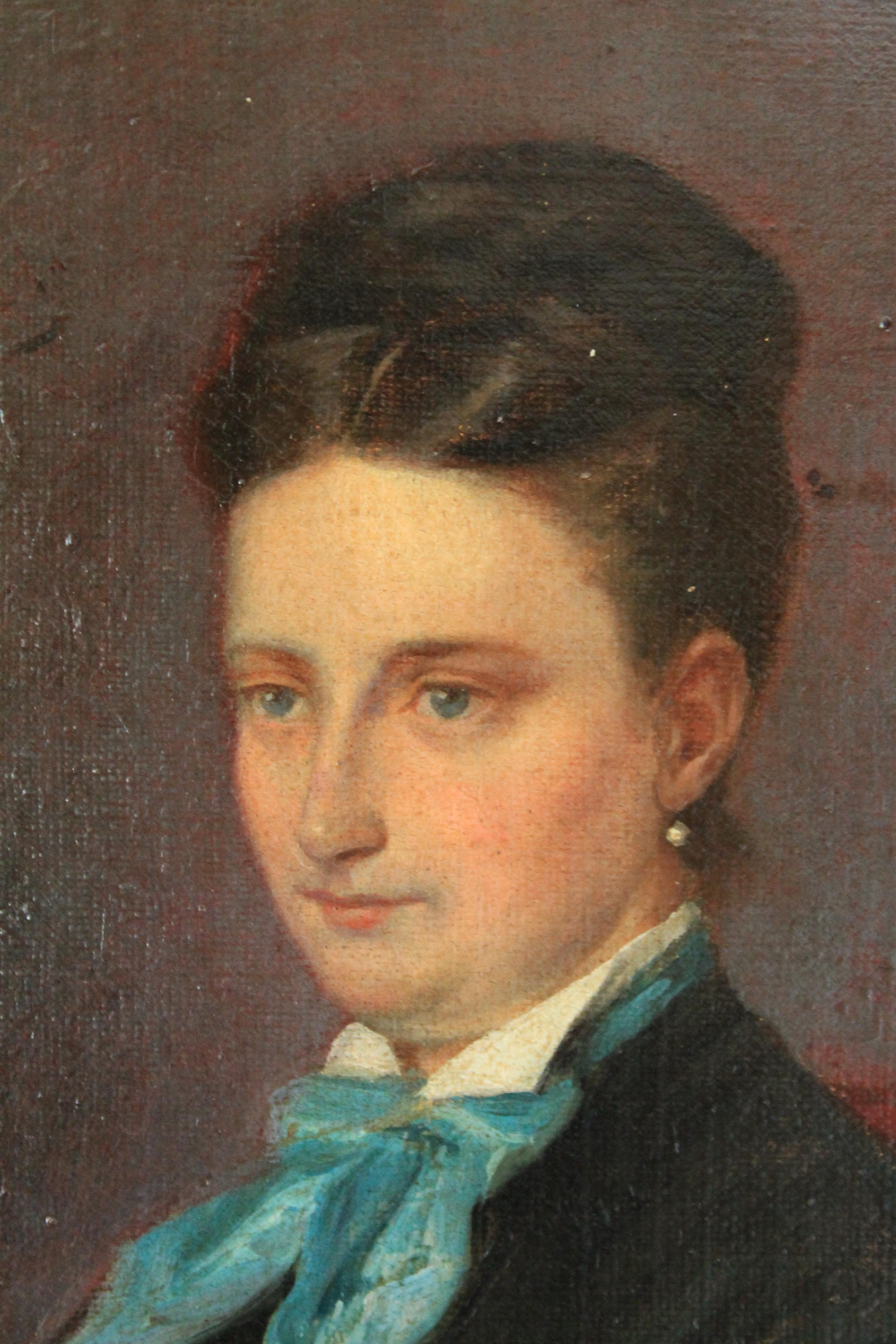 Paul Louis Léger Chardin - Portrait of a woman, French Antique portrait ...