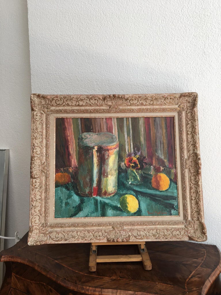 Paul Mathey - Still life with pansies For Sale at 1stDibs