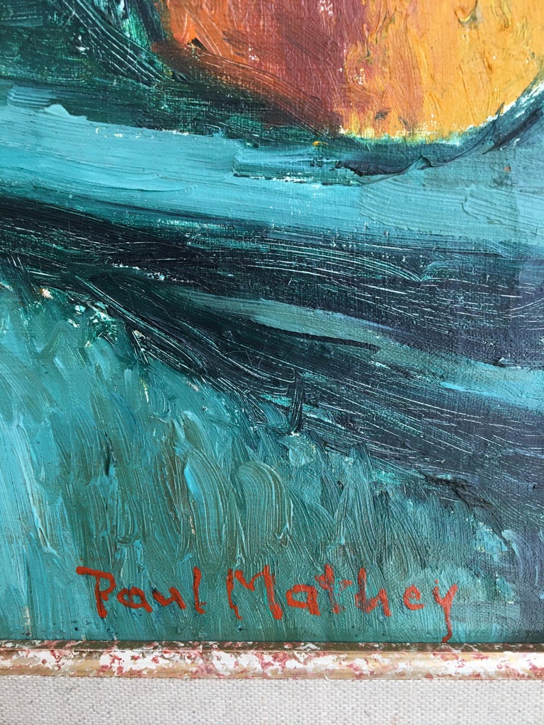 Paul Mathey - Still life with pansies For Sale at 1stDibs