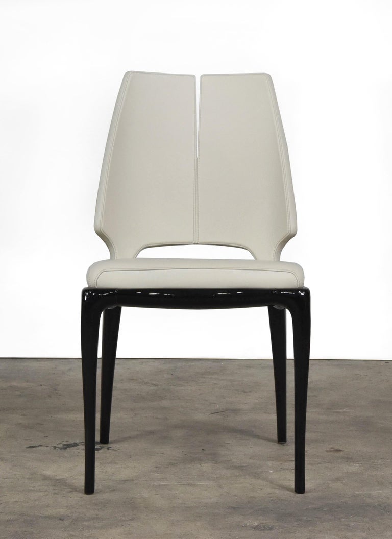 Paul Mathieu X Luxury Living Contour Chair Set of 2 Cream For Sale at ...