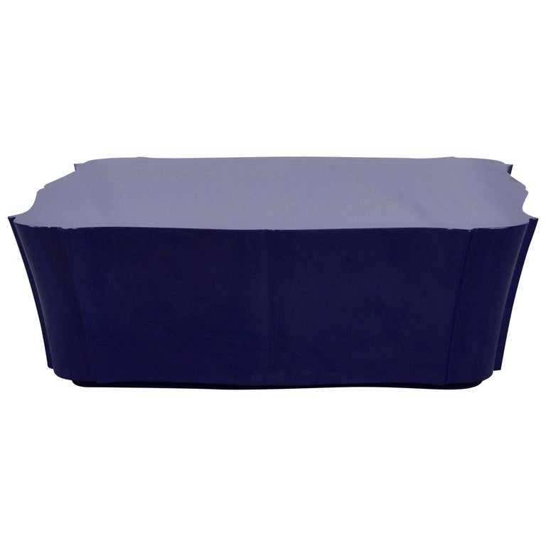 Paul Mathieu x Luxury Living Prussian Blue Contour Coffee Table For ...