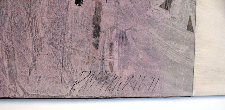 Paul Maxwell Abstract Modernist Oil Painting on Canvas 1971 at 1stDibs