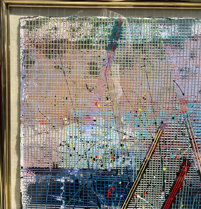 Paul Maxwell - Large Modern Abstract Cast Stencil Painting Paul Maxwell ...