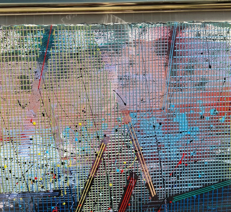 Paul Maxwell - Large Modern Abstract Cast Stencil Painting Paul Maxwell ...