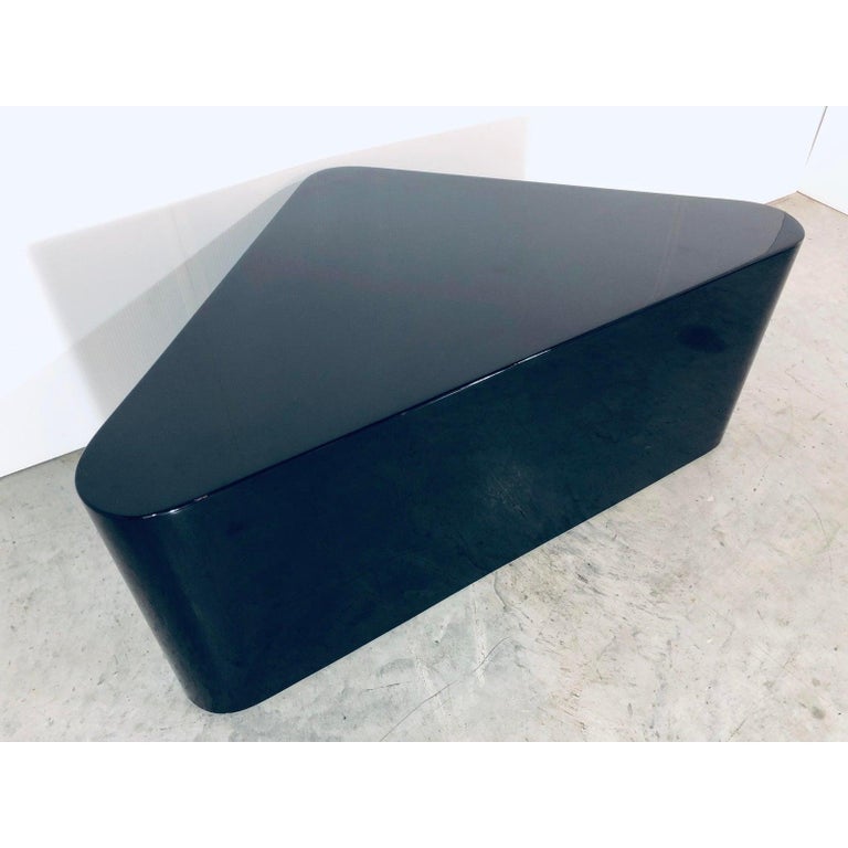 Paul Mayen for Intrex Black Lacquer Coffee Table at 1stDibs
