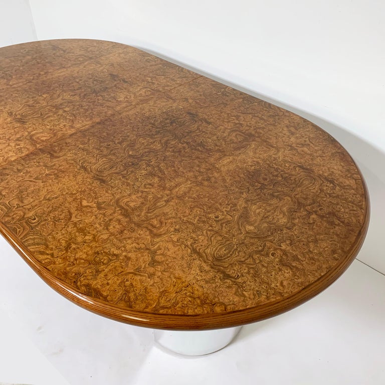 Paul Mayen for Intrex / Habitat Dining Table in Burl Wood and Chrome ...