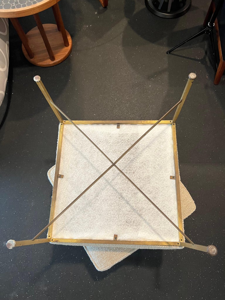 Paul McCobb Brass X-Base Stools- a Pair For Sale at 1stDibs