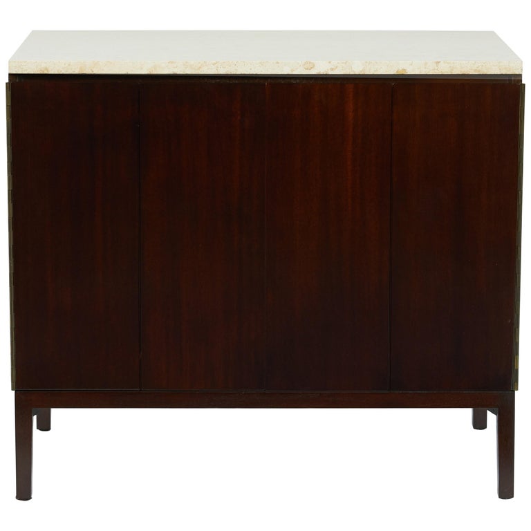 Paul McCobb Cabinet with Travertine Top at 1stDibs
