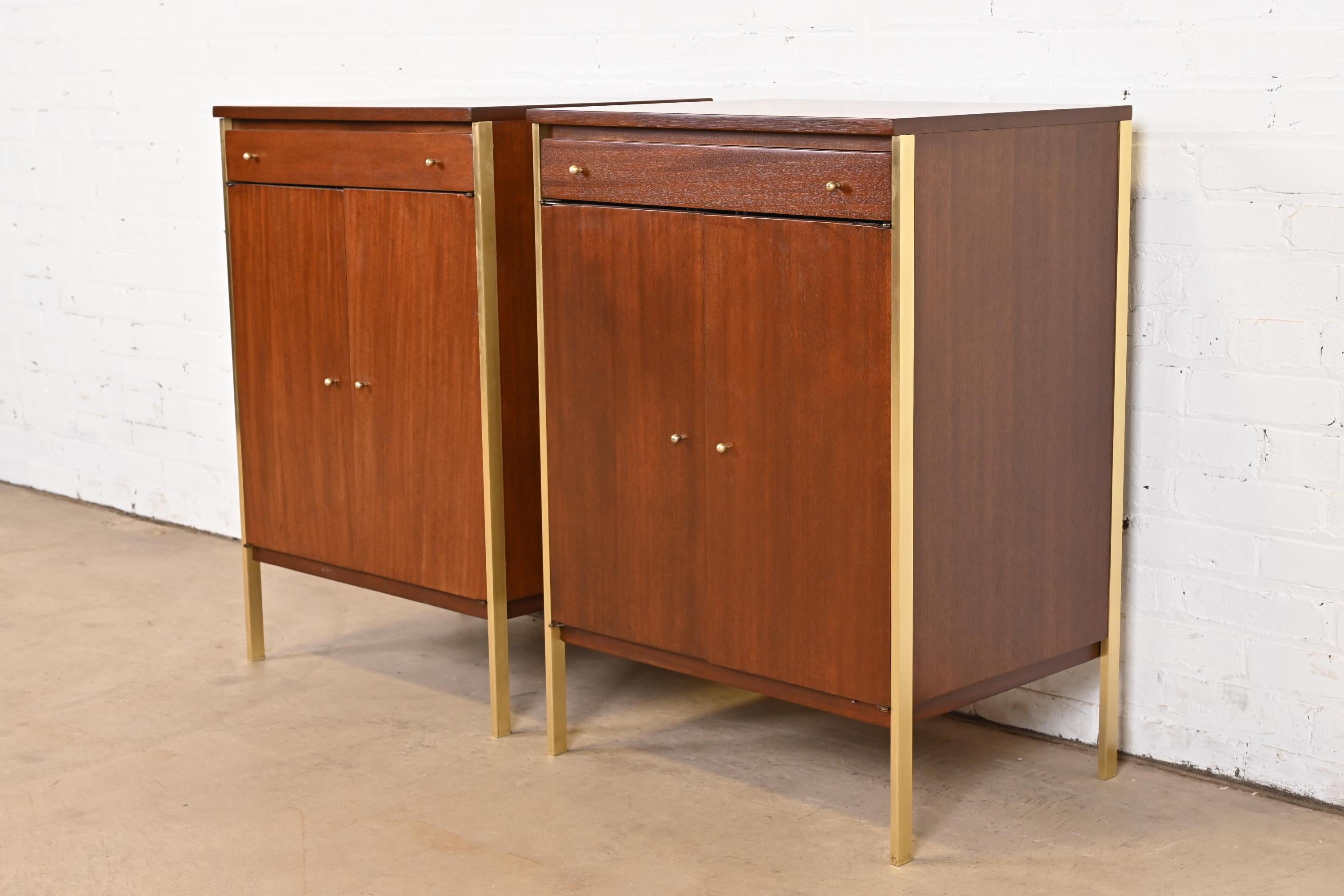 Paul McCobb Connoisseur Collection Mahogany and Brass Server or Bar ...