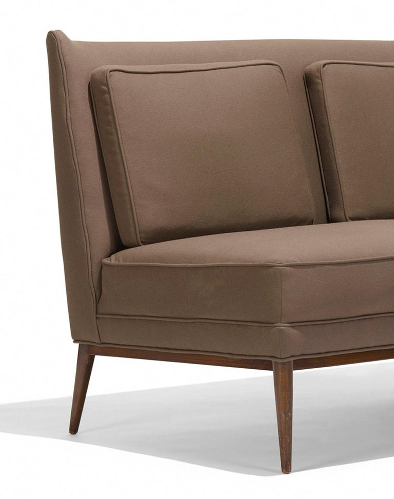 Paul McCobb Curvaceous Wing Back Settee or Sofa Refinished ...