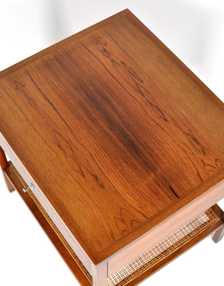 Paul McCobb Delineator Walnut, Rosewood and Cane Side Table at 1stDibs ...