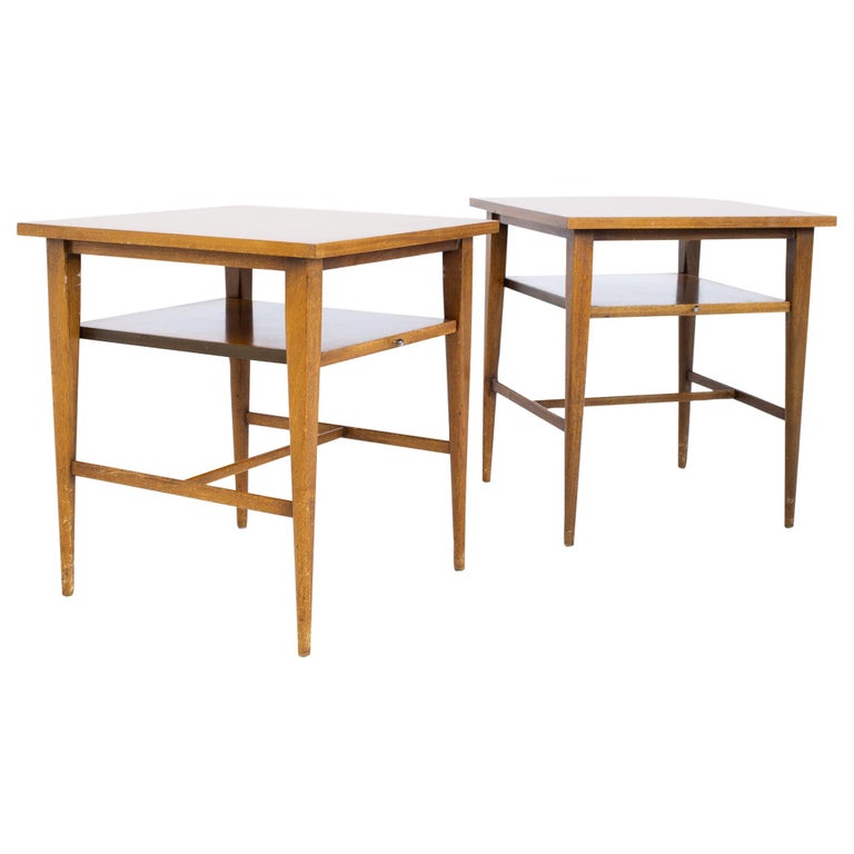 Paul McCobb for Calvin Mid Century Side End Tables - Pair For Sale at ...