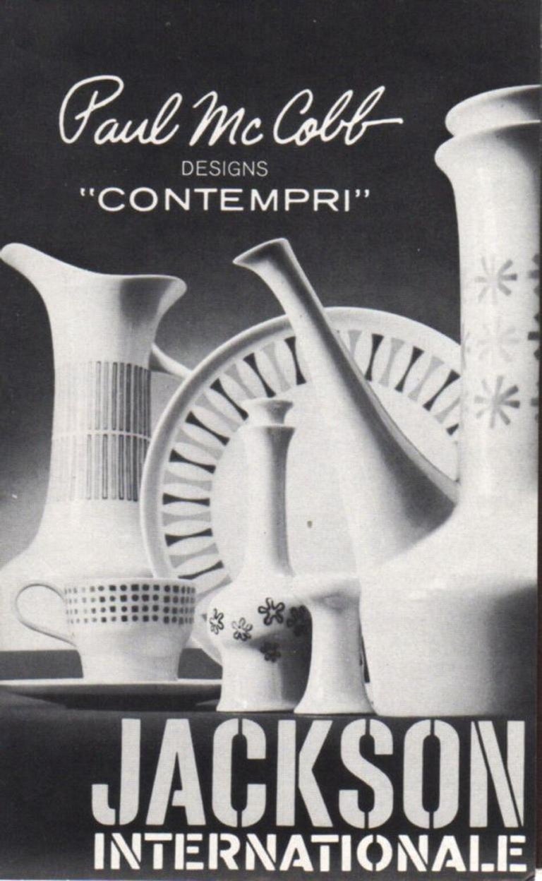 Paul McCobb for Contempi, Japan 38 Piece Ceramic Coffee Set in Orange ...