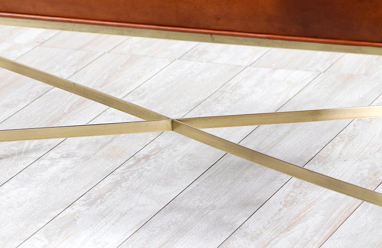 Paul McCobb "Irwin Collection" Cognac Leather with Brass Accents For ...