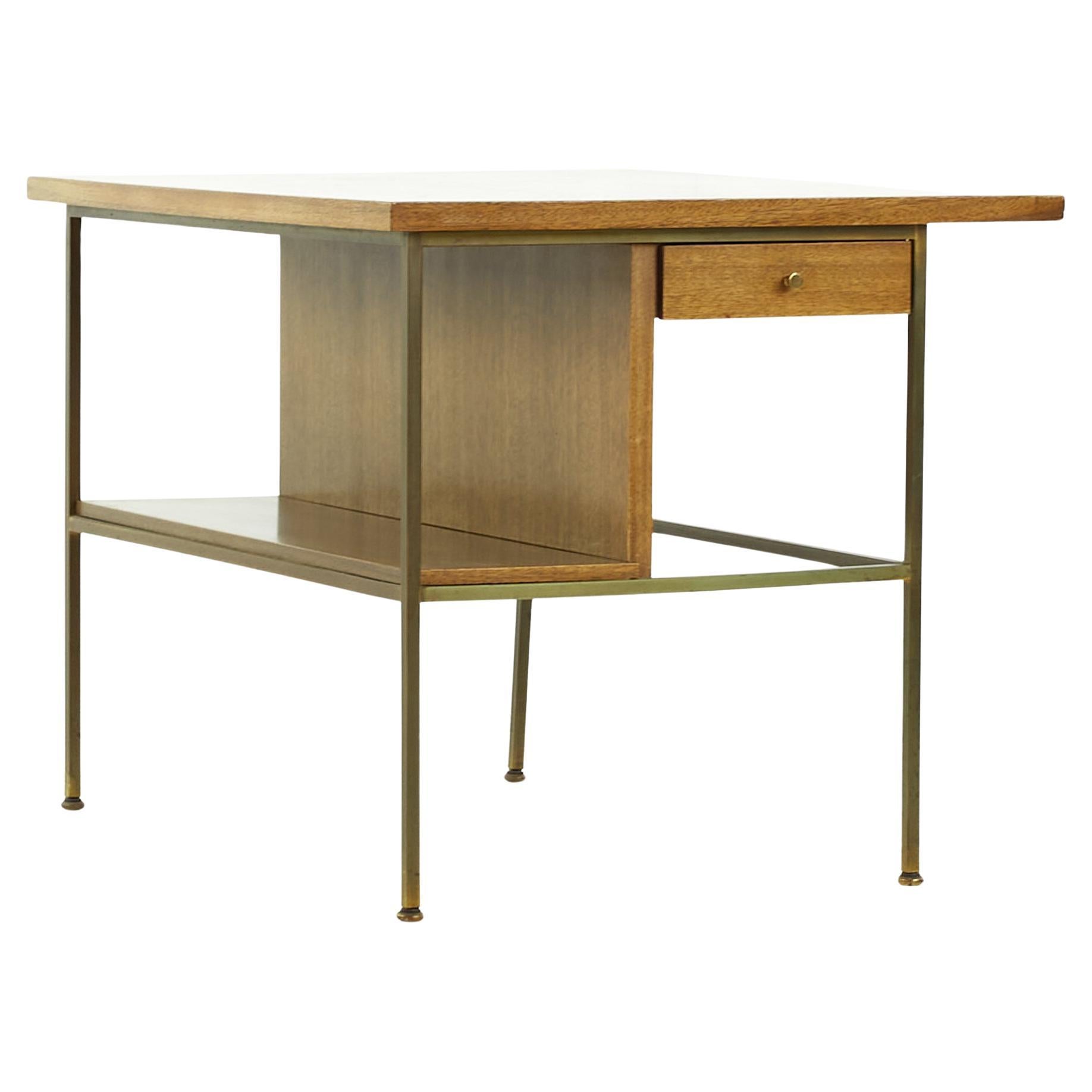 Paul McCobb Irwin Collection Mahogany and Brass Round Dining Table or ...